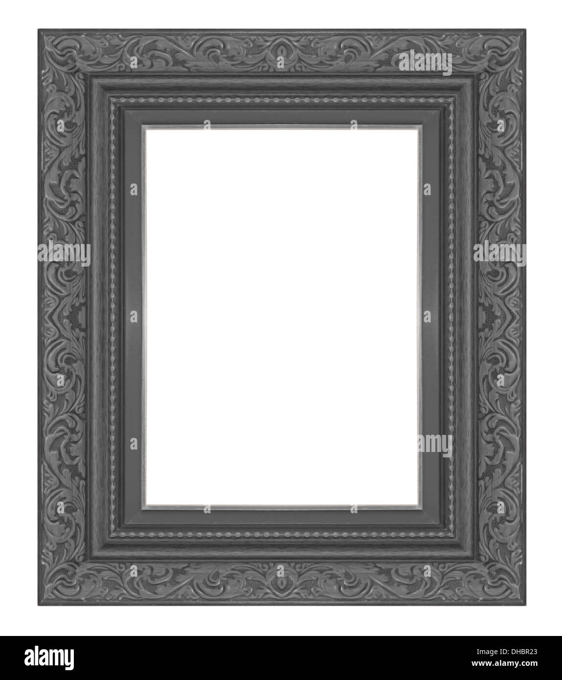Classic wooden frame isolated on white background Stock Photo - Alamy
