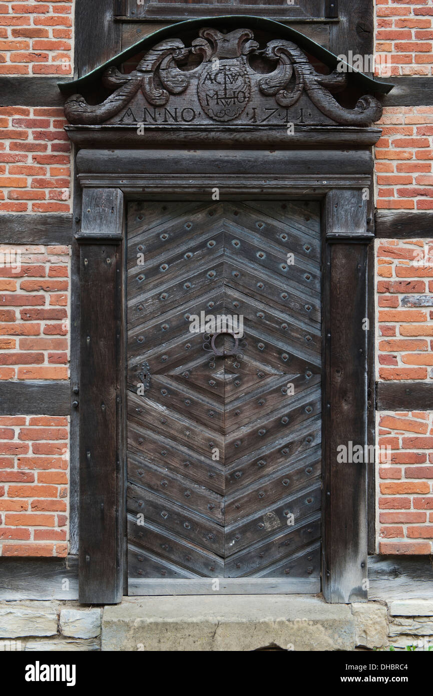 Historical door of an old storehouse from the eighteenth century ...