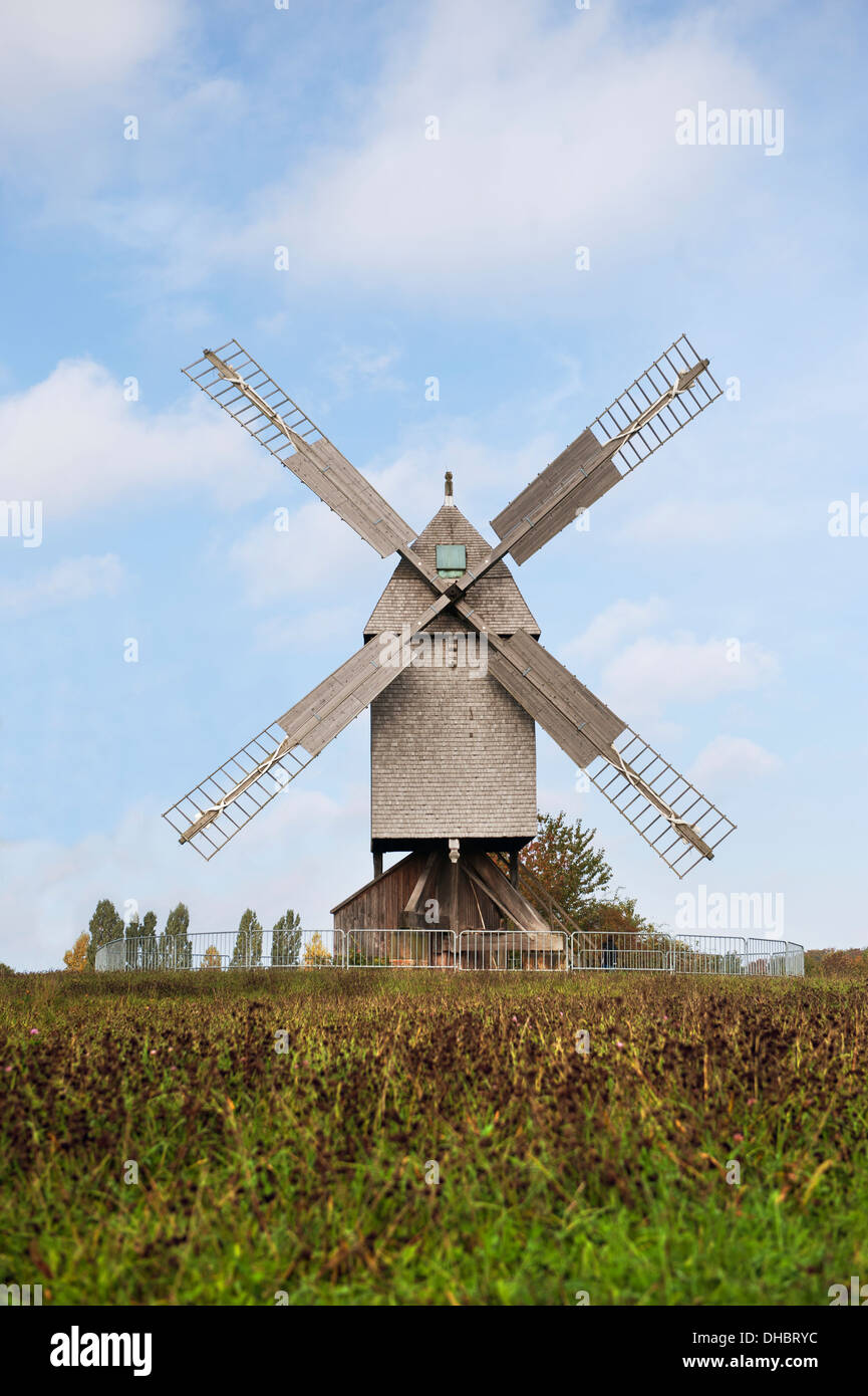 Old windmill (turnable pivot) from the eighteenth century, Germany ...