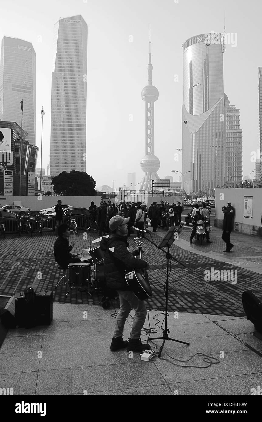Shanghai pudong Black and White Stock Photos & Images - Alamy