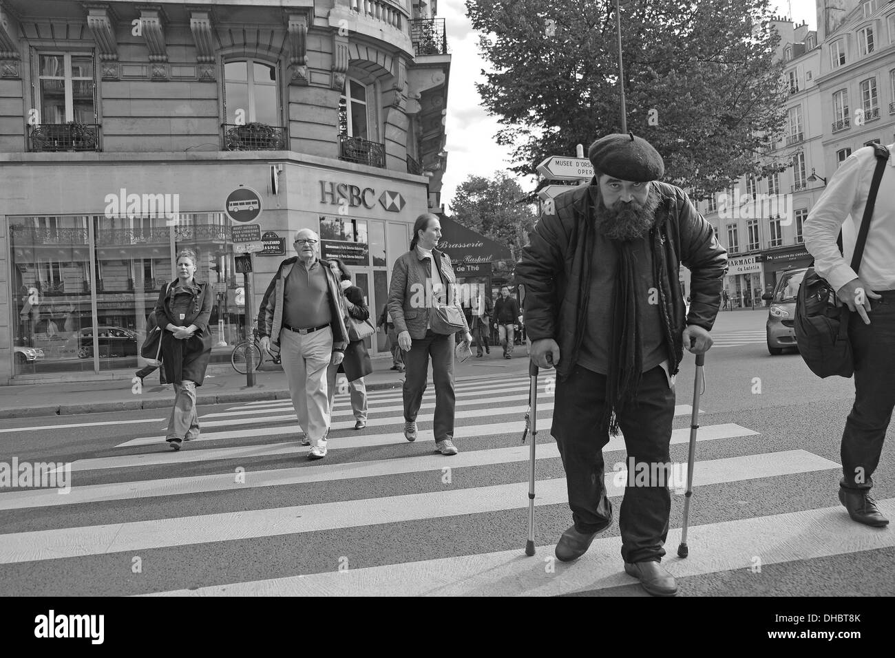 Old man on paris Black and White Stock Photos & Images - Alamy