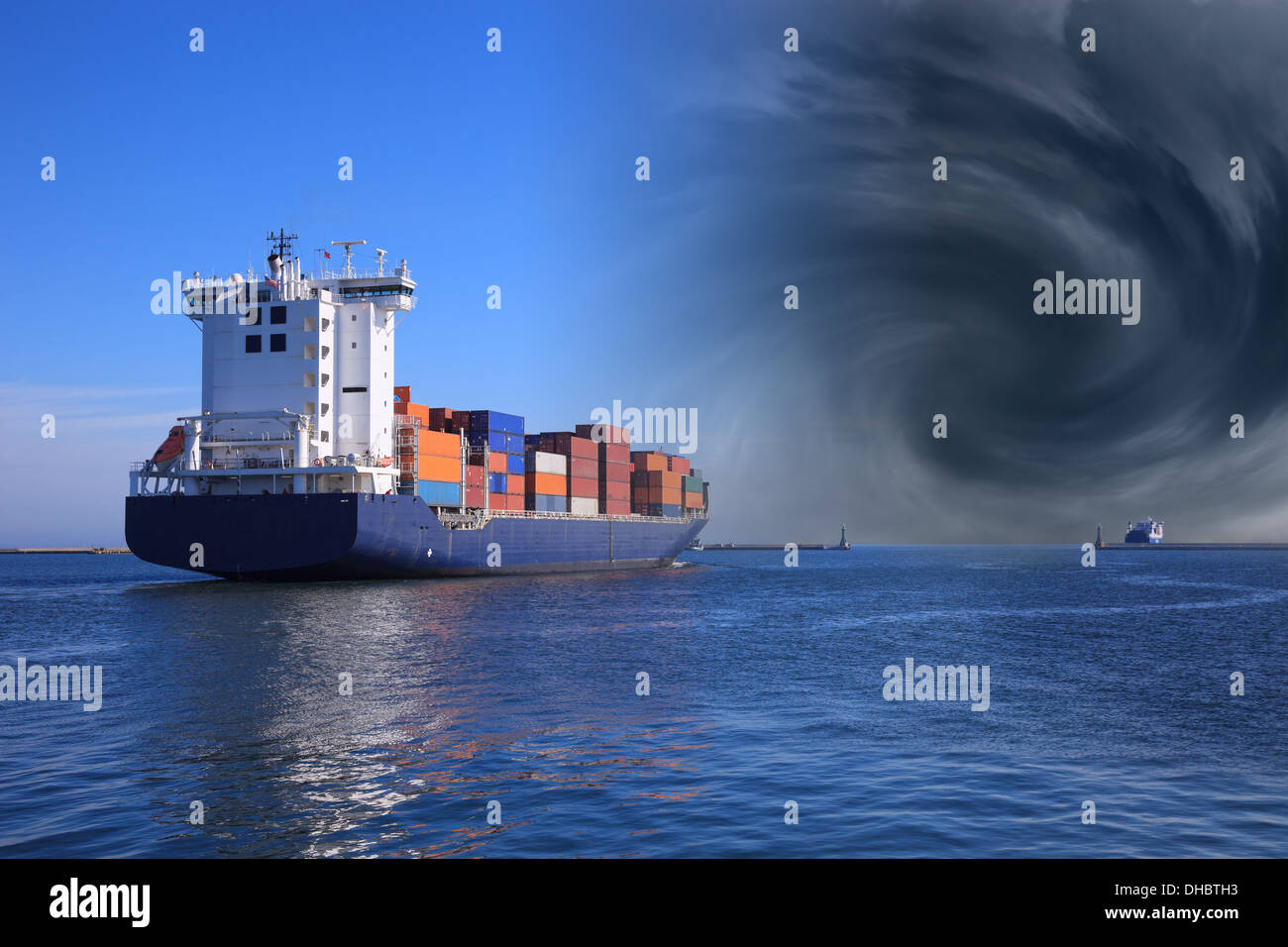 Container ship storm hi-res stock photography and images - Alamy