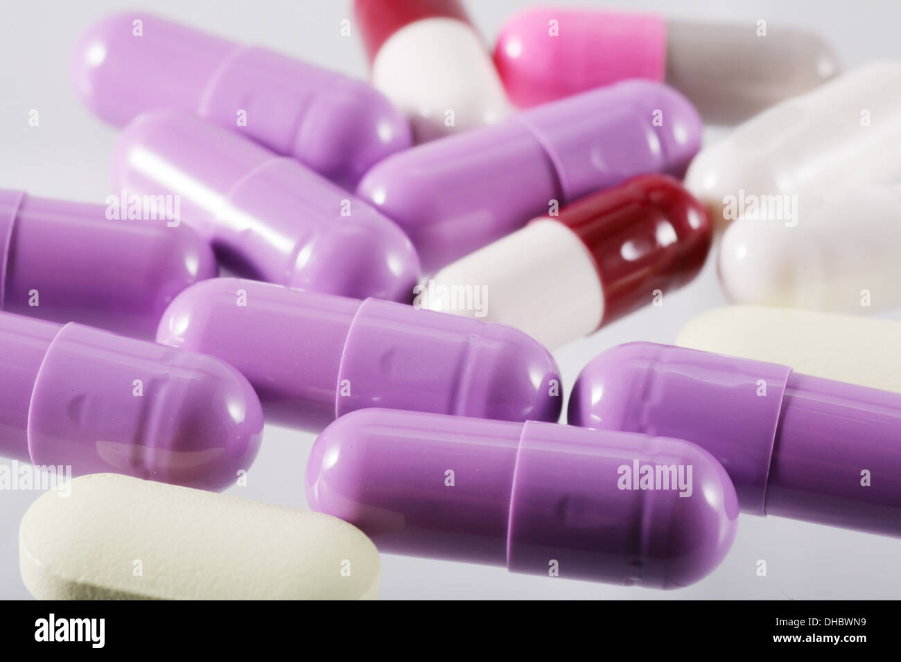 Macro shot of assorted pills Stock Photo - Alamy