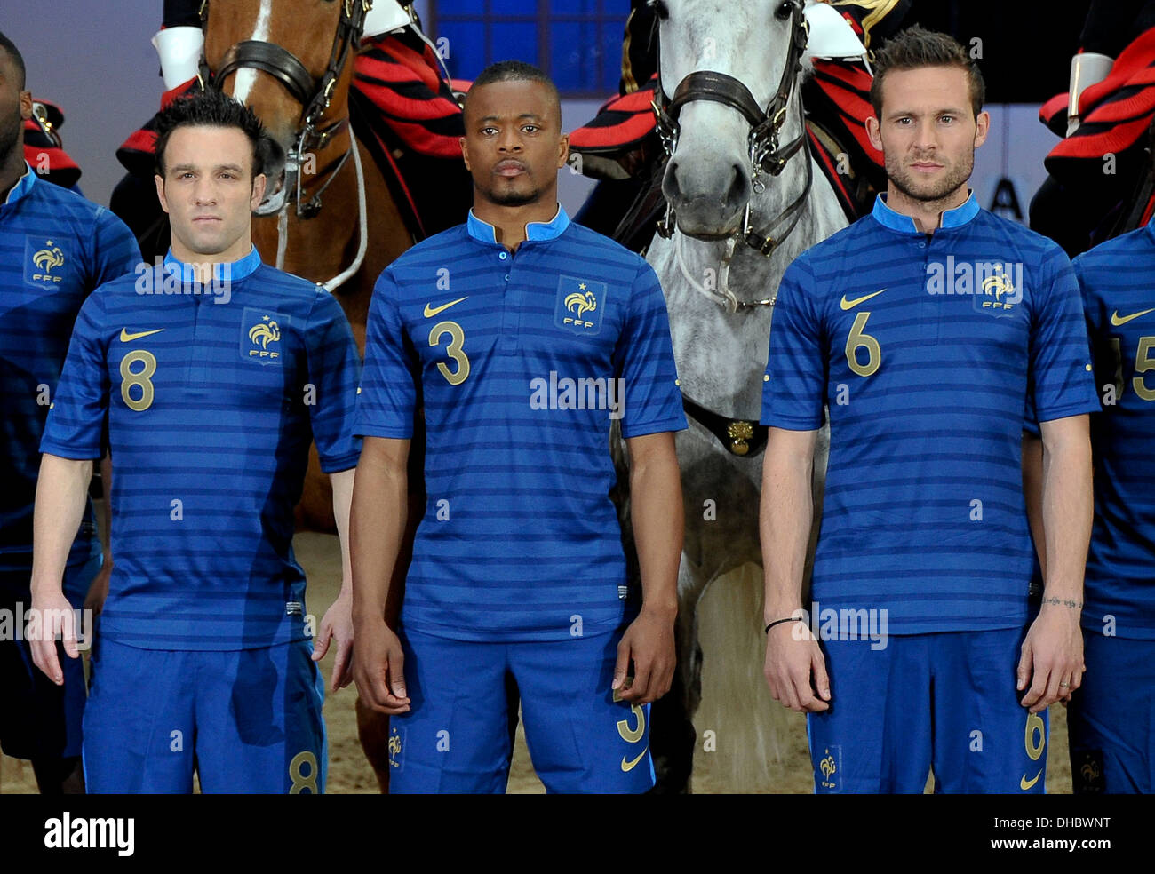 Mathieu Valbuena Patrice Evra Yohan Cabaye France Nike EURO 2012 Home ...