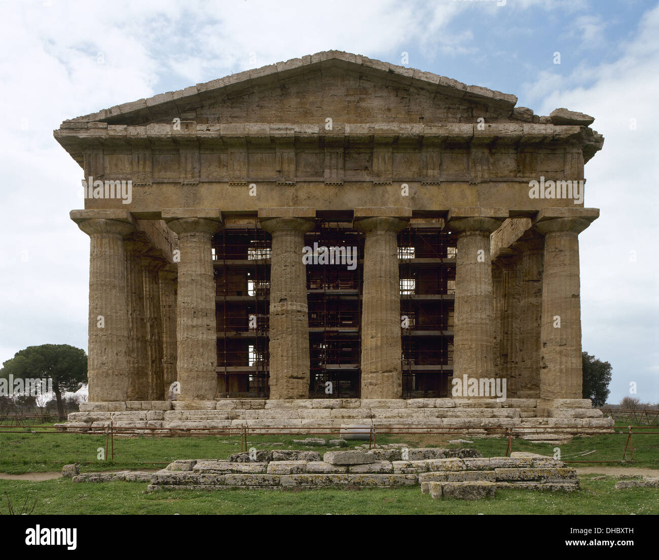 Italy. Paestum. Temple of Neptune, actually dedicated to the goddess ...