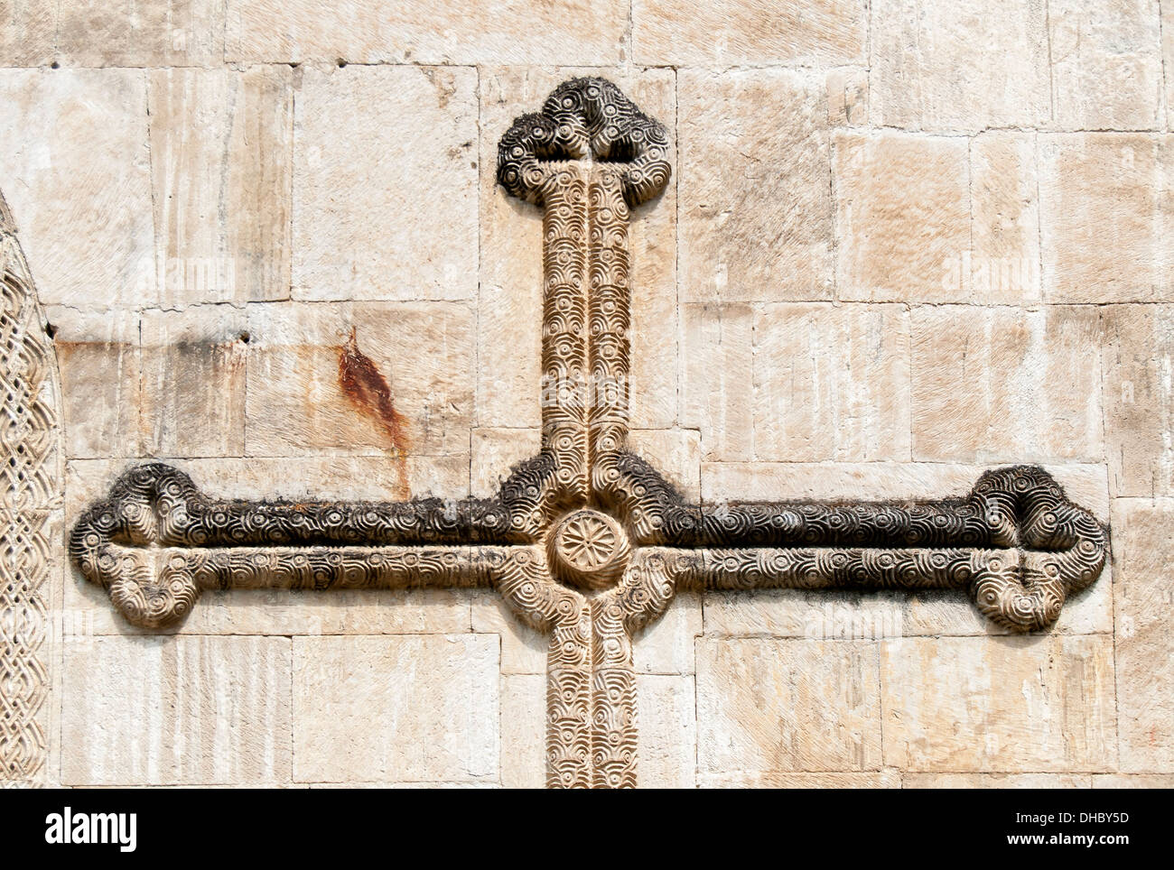 Georgian Orthodox Cross, Barakoni Church of Mother of God in Tsesi near ...