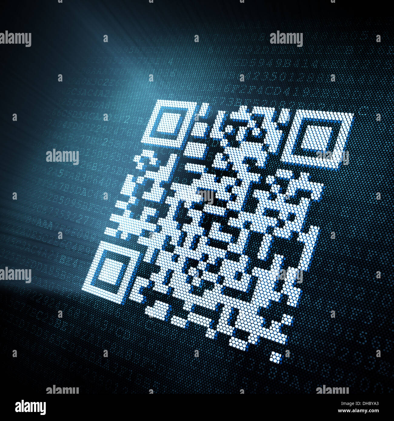 Pixeled QR code illustration Stock Photo - Alamy