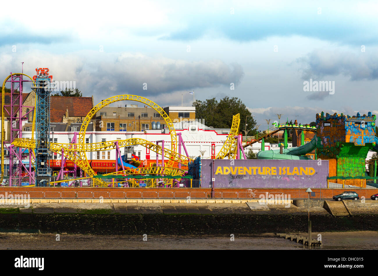 12/10/2013 View from Southend pier of Adventure Island and Southend ...