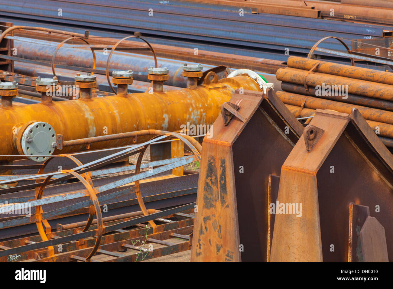 Rusty metal pieces in different shapes and sizes Stock Photo - Alamy