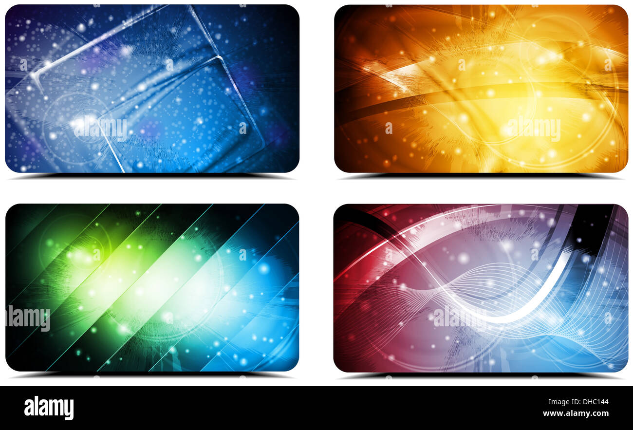 Set of abstract colourful cards. Vector background eps 10 Stock Photo ...