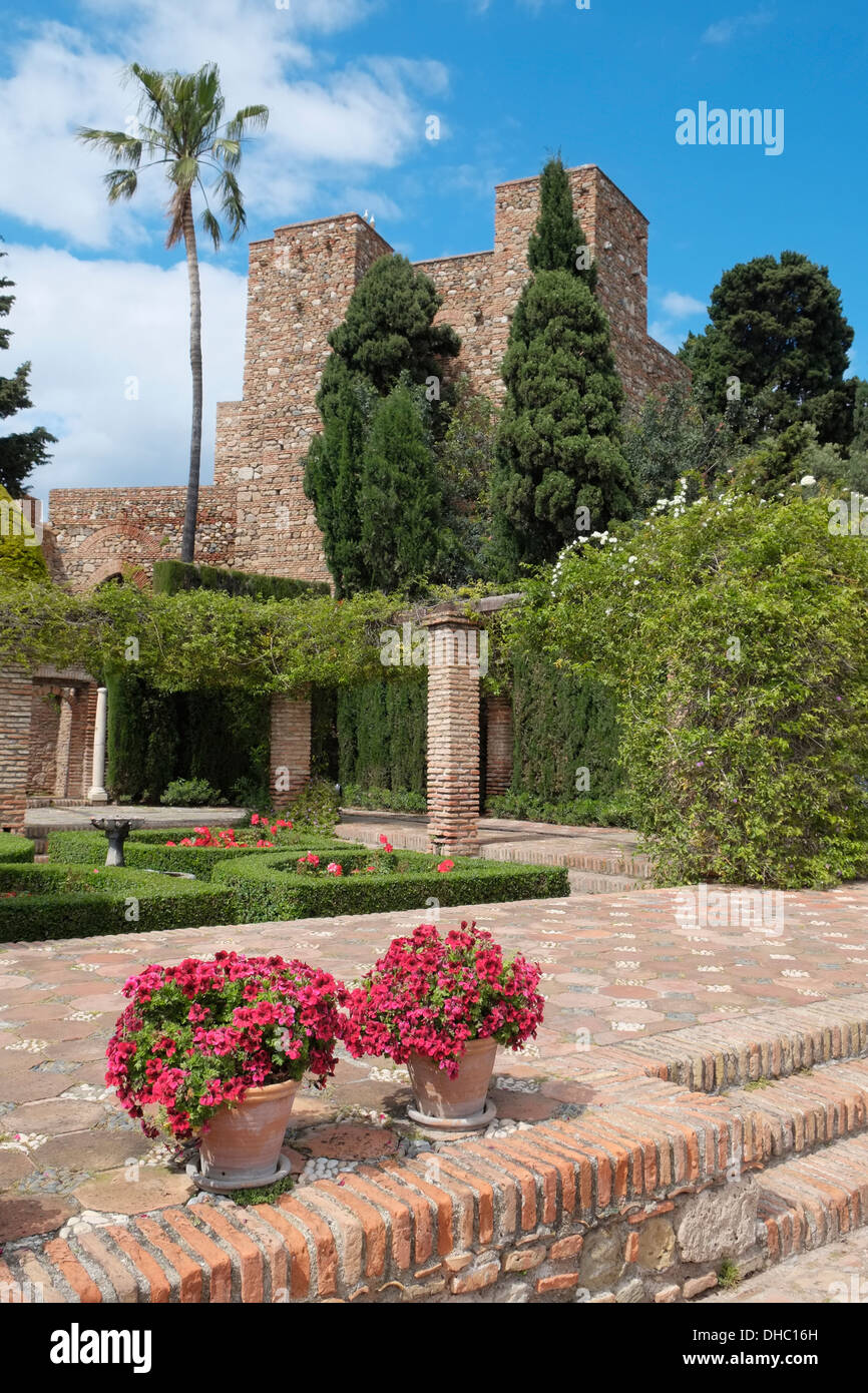 Alcazaba malaga courtyard hi-res stock photography and images - Alamy