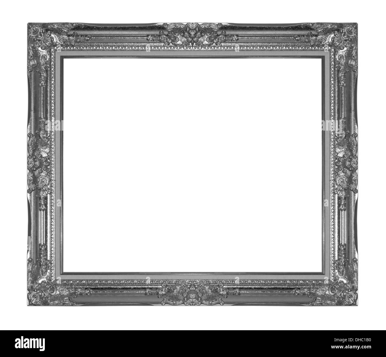 Classic wooden frame isolated on white background Stock Photo - Alamy