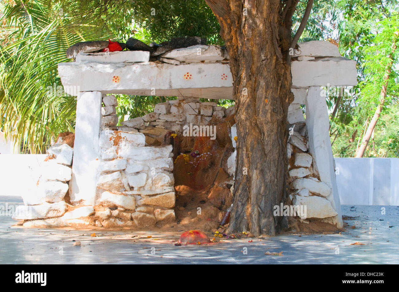 Roadside termite mound adapted into a shrine to South Indian Serpent ...