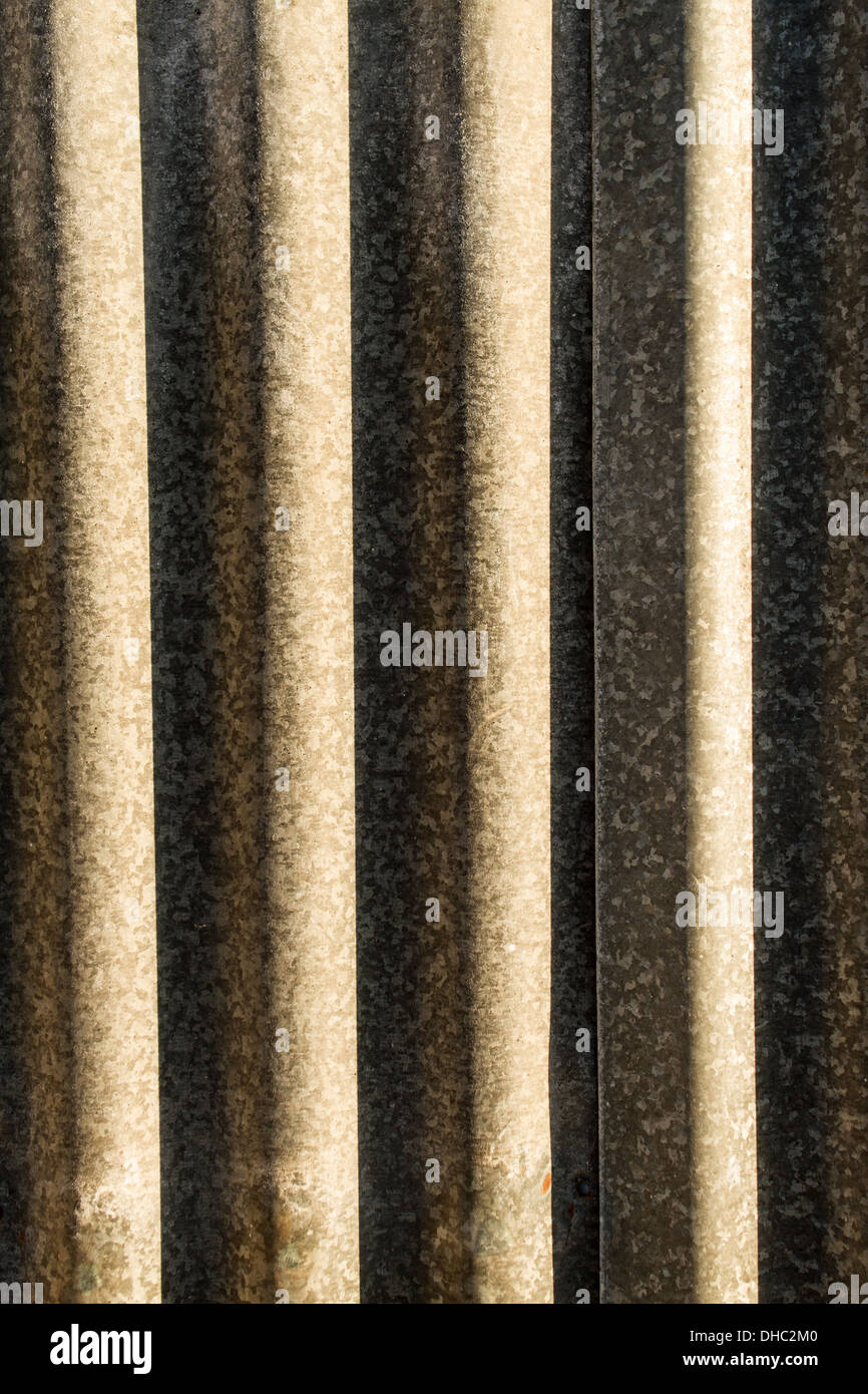 Corrugated metal with lights and shadows, background Stock Photo - Alamy