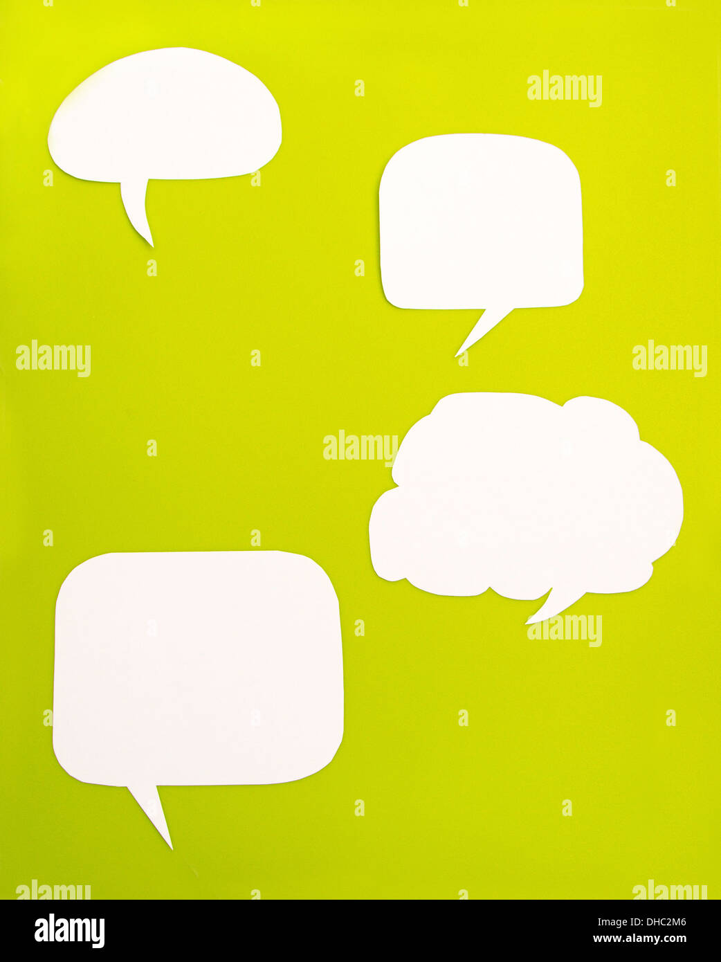 Blank white paper bubbles cartoon hi-res stock photography and images ...