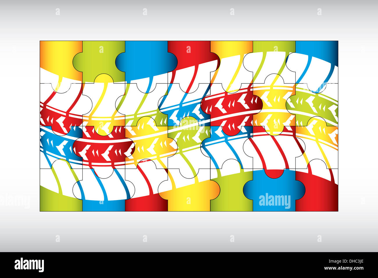 special puzzle with tire design Stock Photo - Alamy