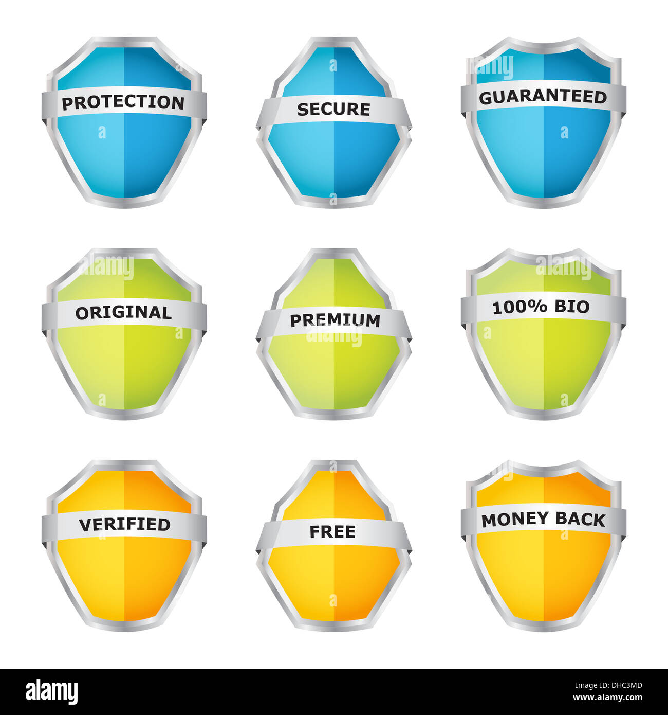 security shield symbol icon set with special design Stock Photo - Alamy