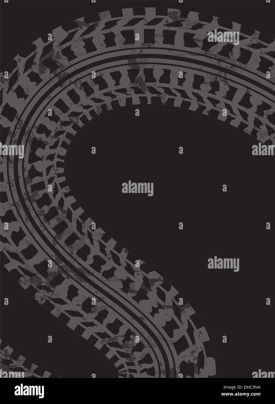 Grunge black tire track Stock Photo - Alamy