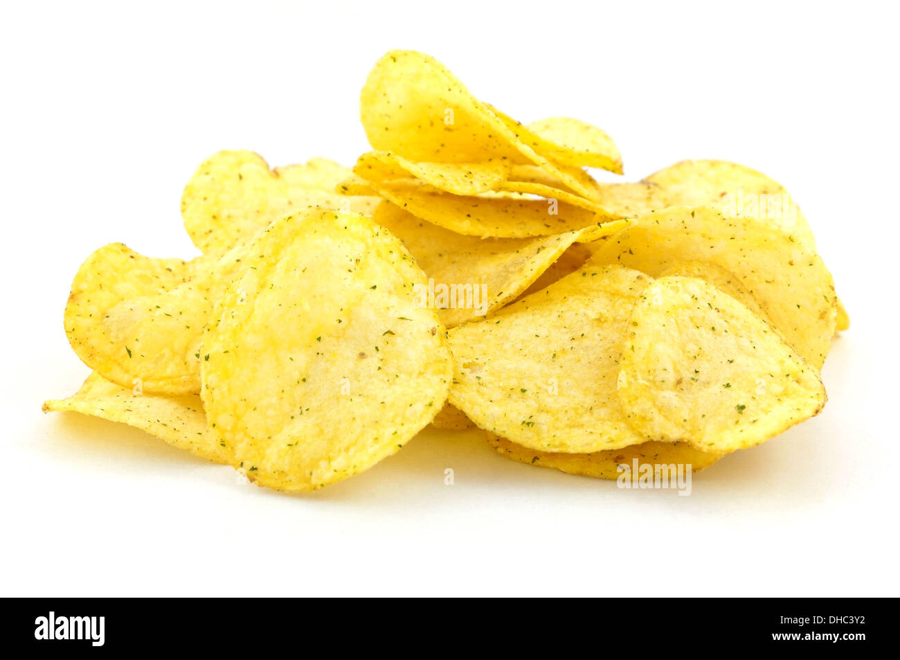 Potato chips isolated Stock Photo - Alamy