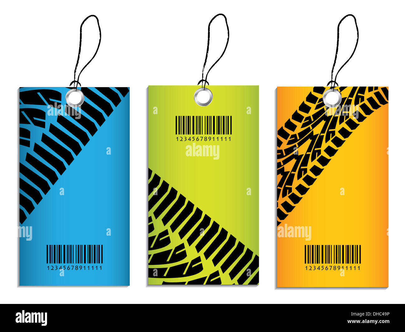 price tags with tire design Stock Photo - Alamy