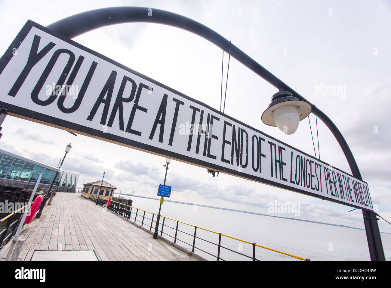 12/10/2013 Pier end sign on Southend pier. The longest pier in the ...