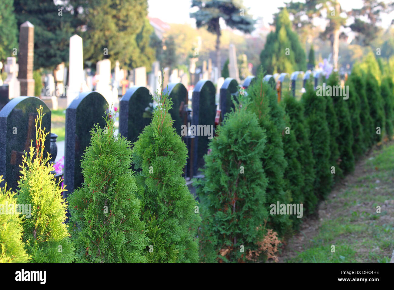 Row of tombstone hi-res stock photography and images - Alamy