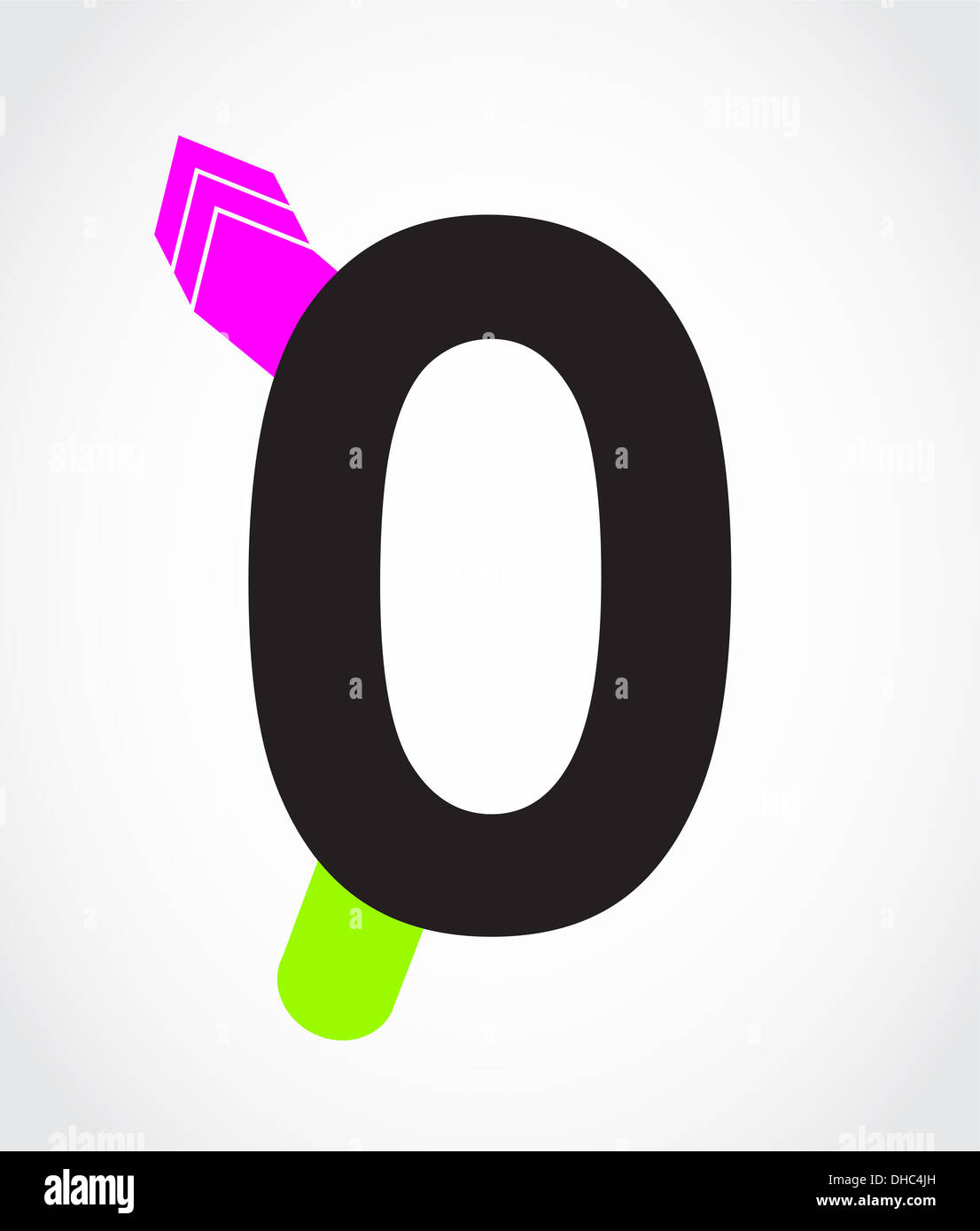 decorative origami number with special design - zero Stock Photo - Alamy