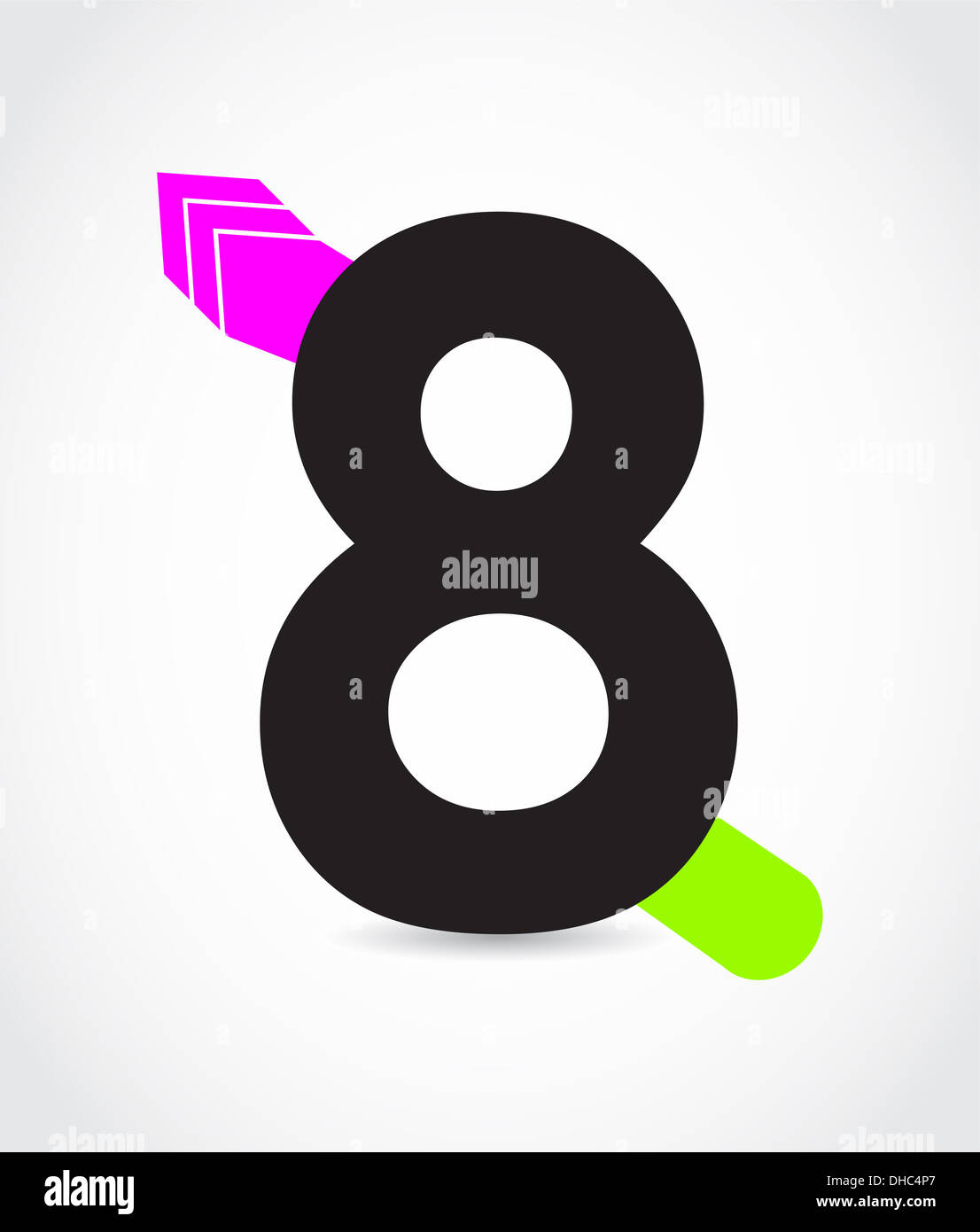 decorative origami number with special design - eight Stock Photo - Alamy