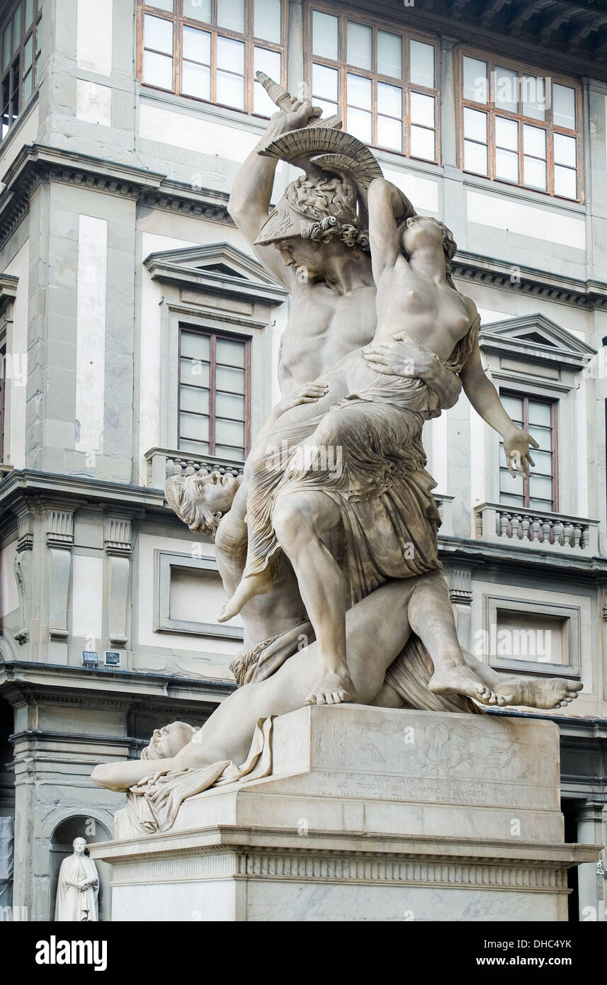 The Rape of Polyxena sculpture by Pio Fedi in Loggia della Signoria ...