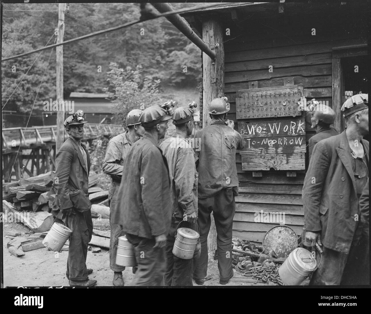 Coal mine sign Black and White Stock Photos & Images - Alamy