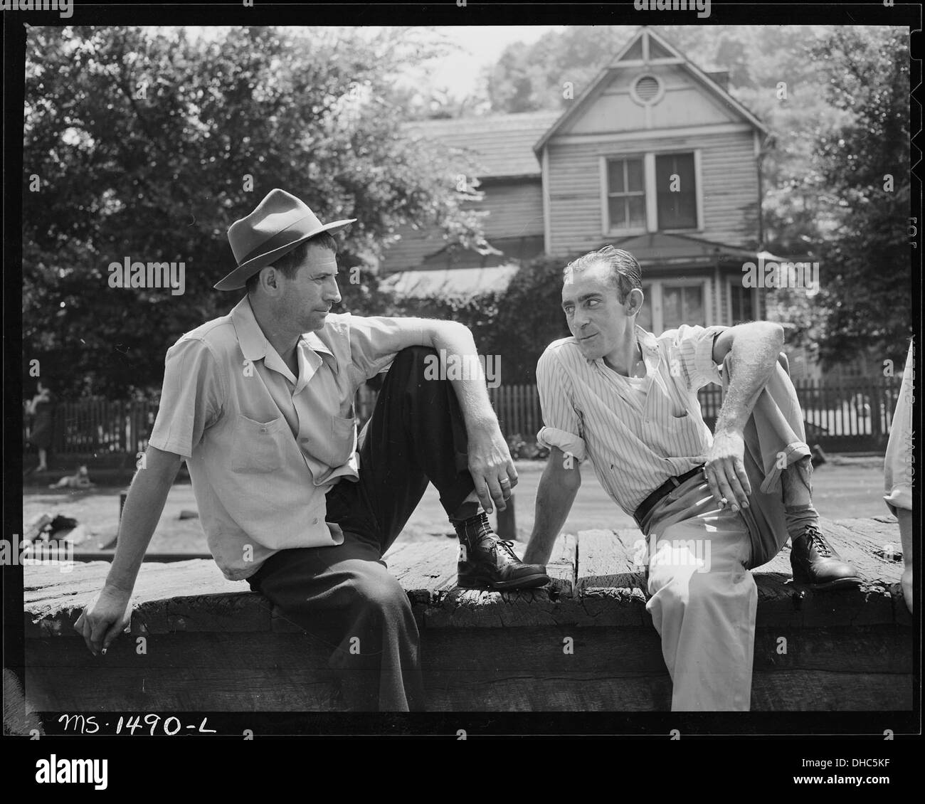 Miners are seen visiting the company store at the Gilliam Coal and Coke ...