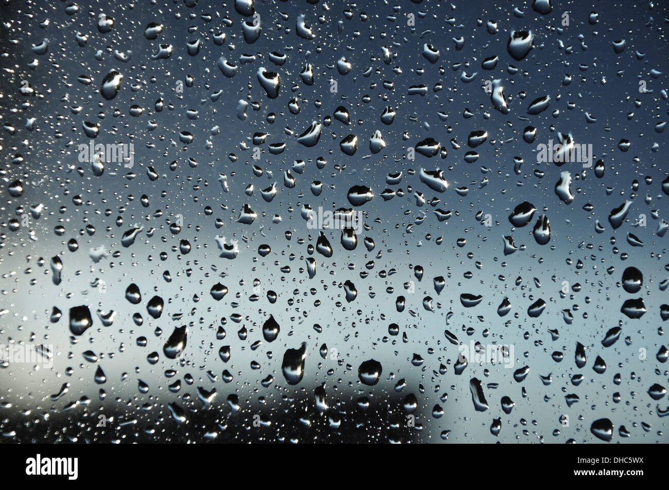 rain drops on the glass of window Stock Photo - Alamy
