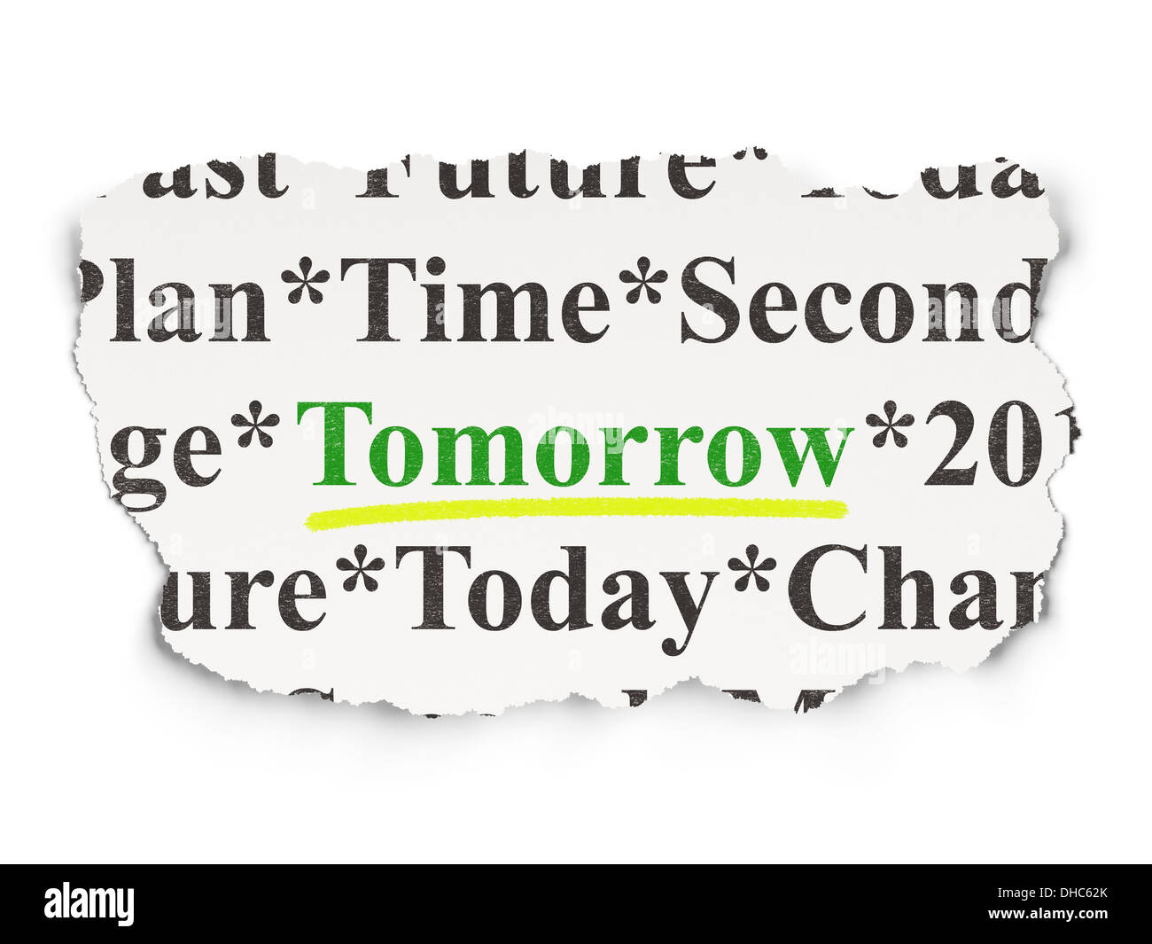 Timeline concept: Tomorrow on Paper background Stock Photo - Alamy