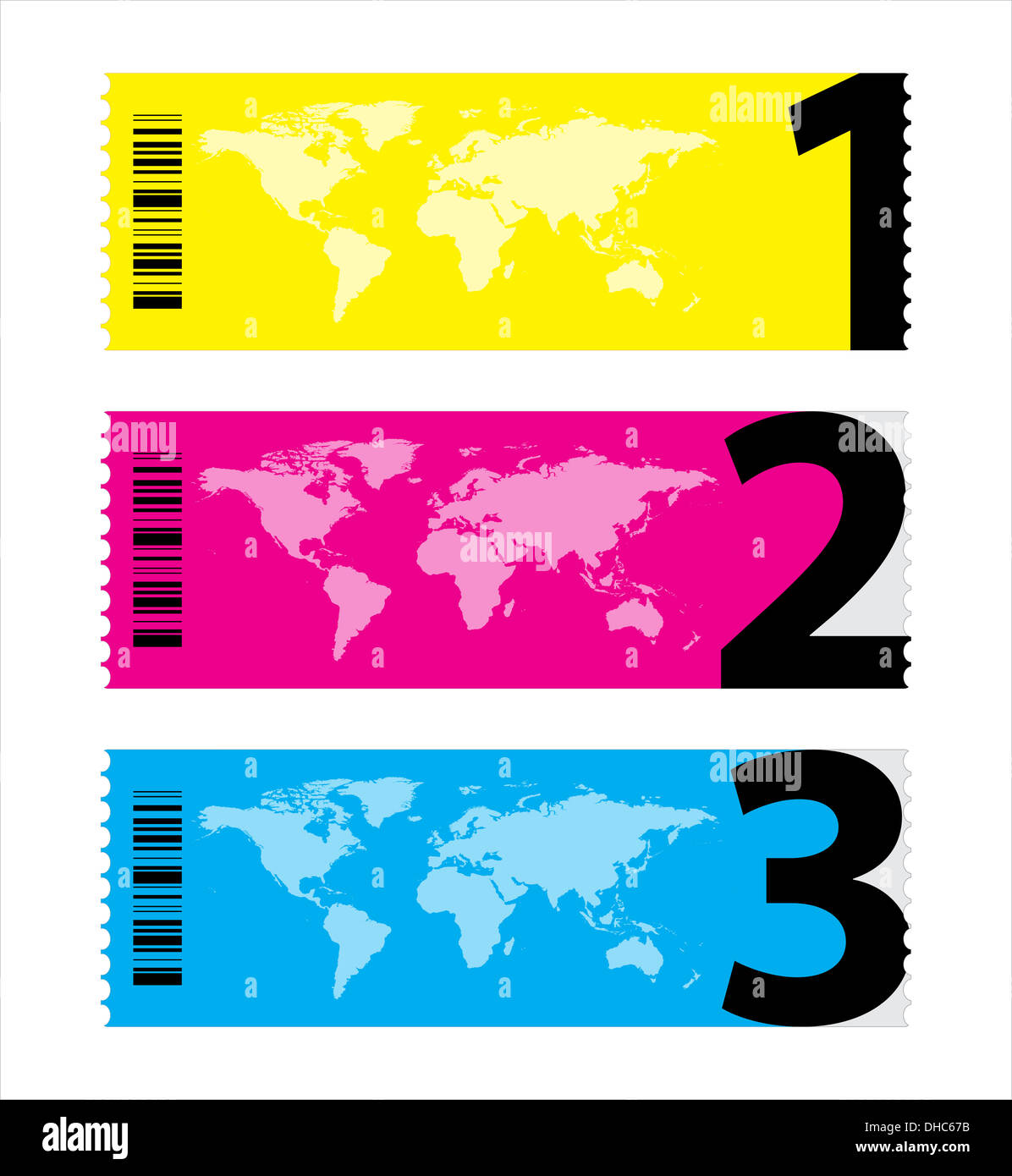 set of colorful vector sample stickers Stock Photo - Alamy