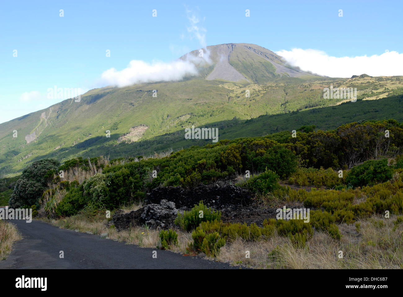 The Volcano Pico, seen from the Southeast, Pico Island, Azores ...