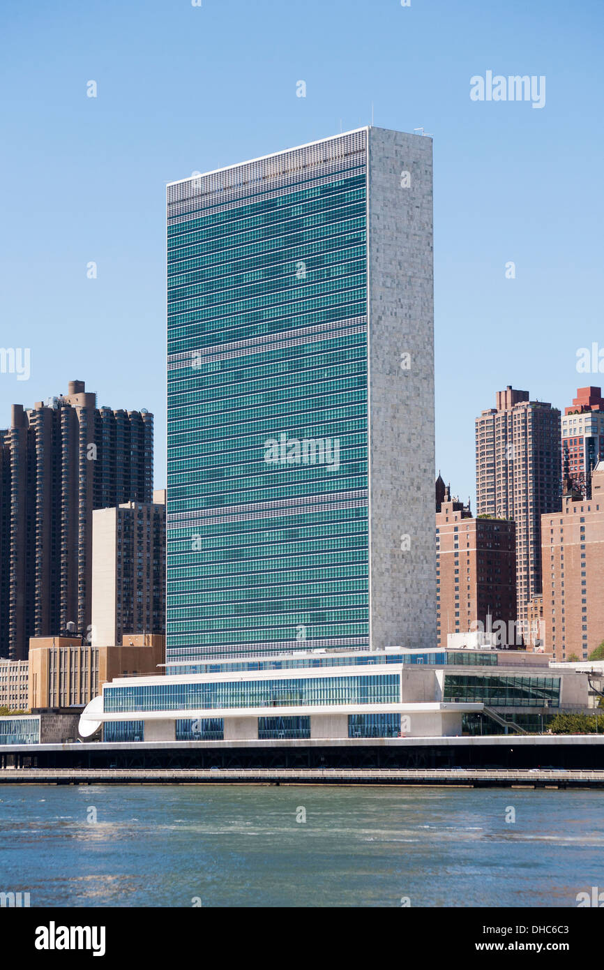 The United Nations building in Manhattan, New York City, New York seen ...