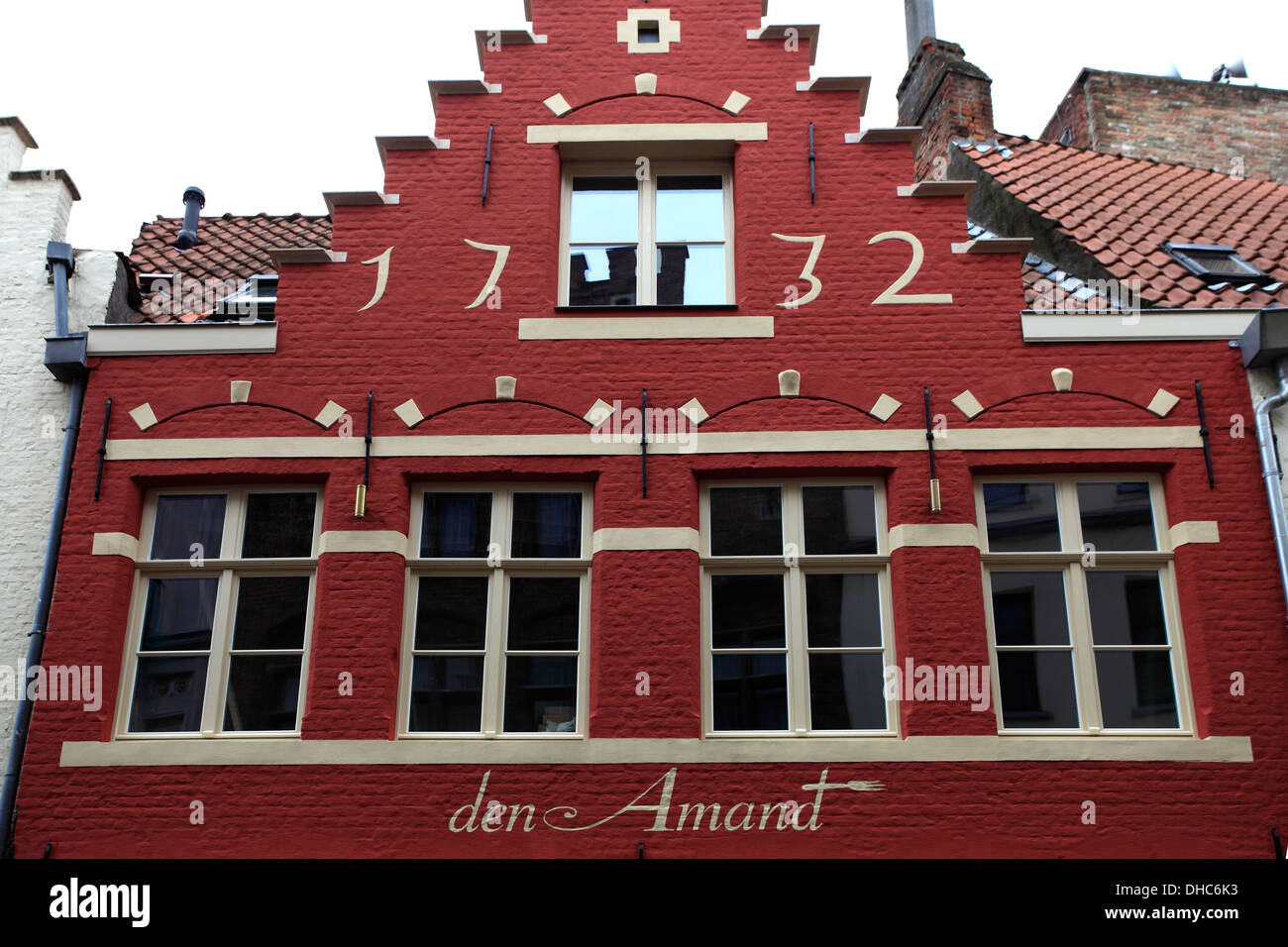 Flemish Architecture, houses and buildings around Bruges City, West ...