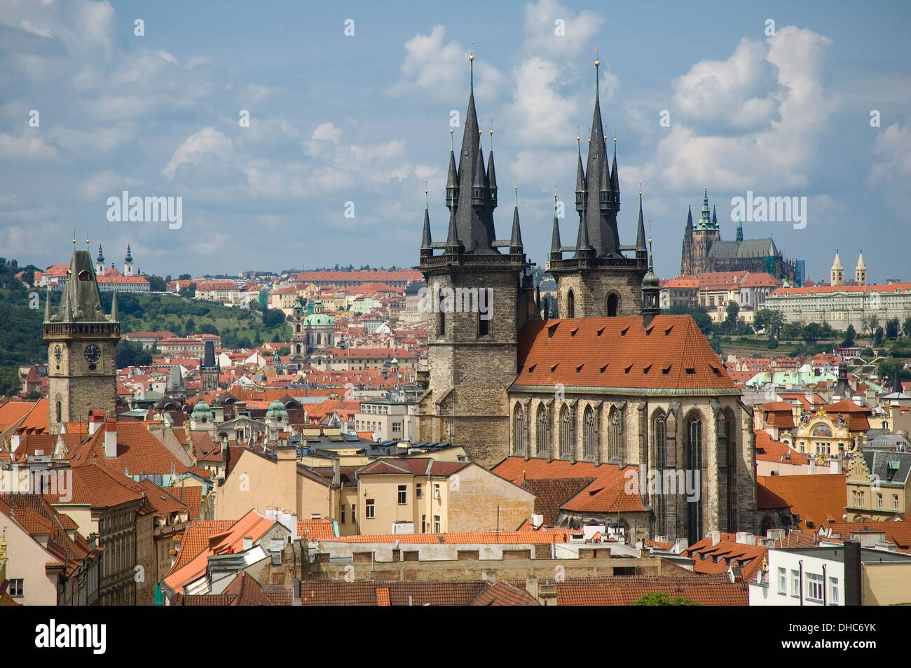 Top view of Prague from Powder Tower Stock Photo - Alamy