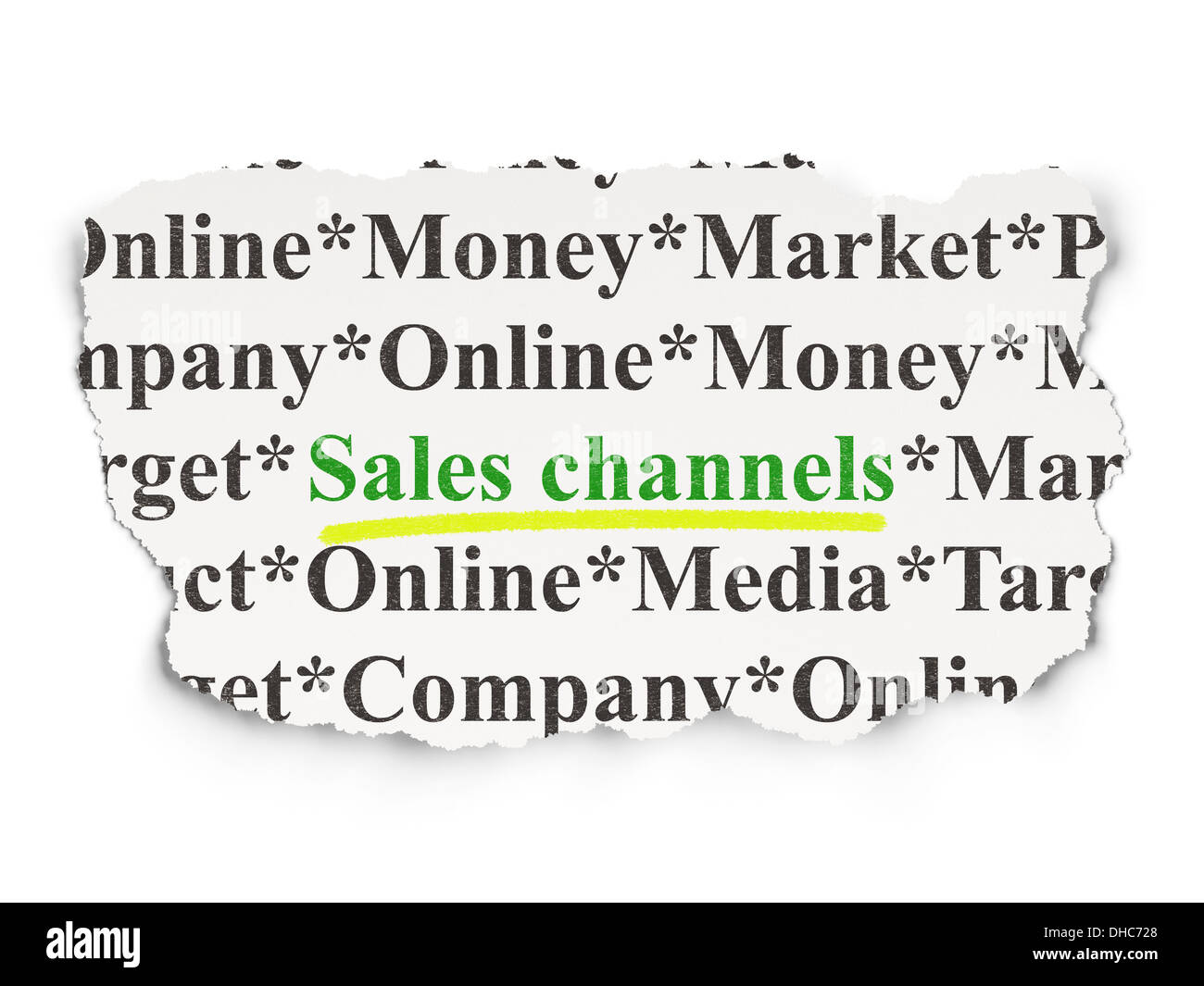 Advertising concept: Sales Channels on Paper background Stock Photo - Alamy