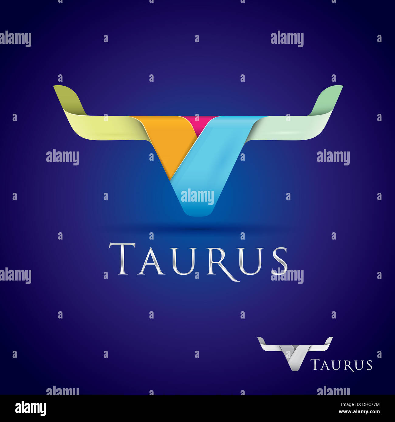 Luxurious and beautifully stylized taurus sign icon Stock Photo - Alamy