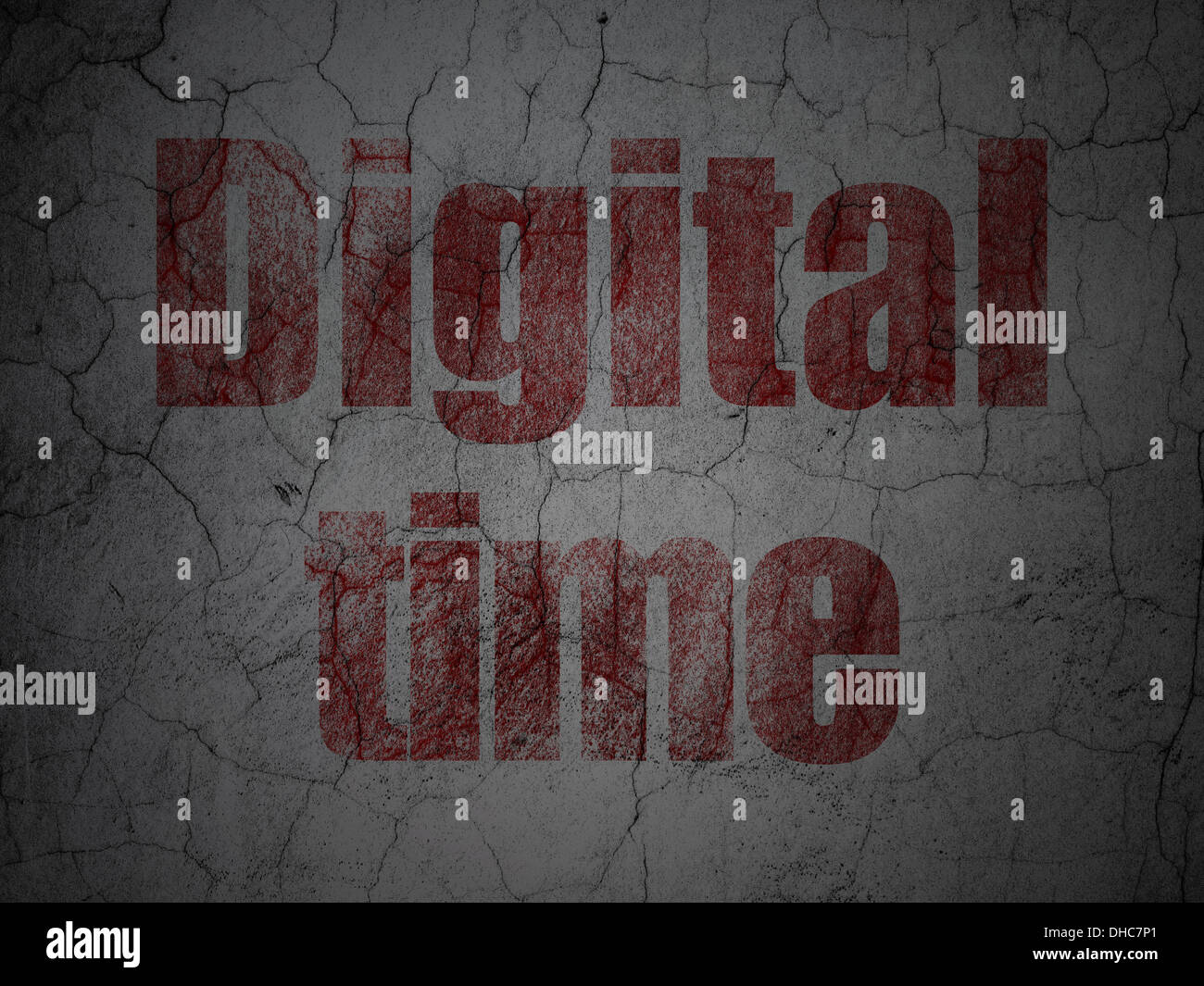 Timeline concept: Digital Time on grunge wall background Stock Photo ...