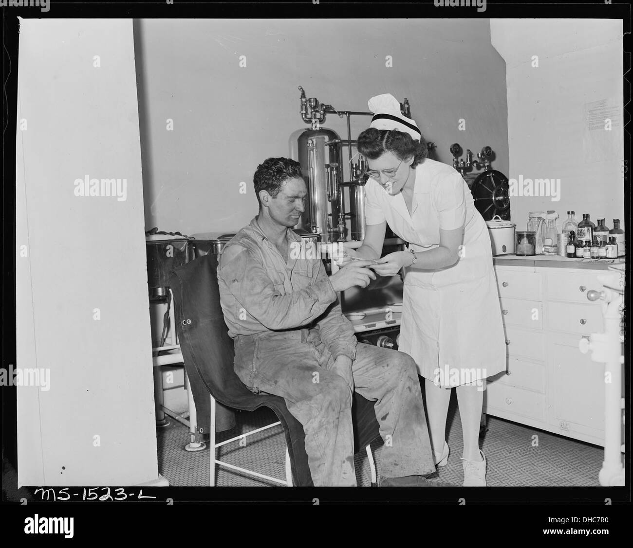 Mrs. Eva Ruth Gray, RN., with patient in the operating room at the Gary ...