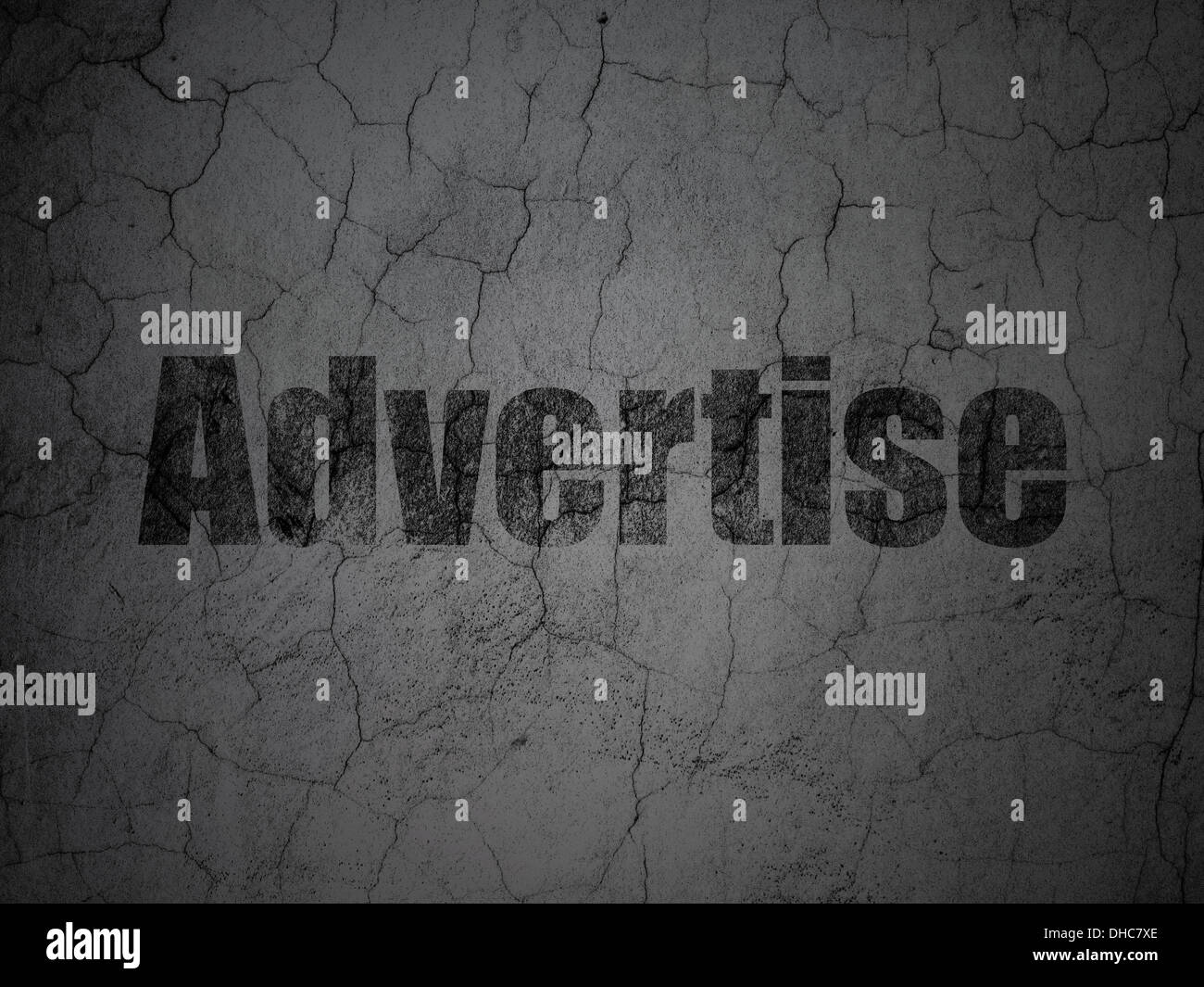 Advertising concept: Advertise on grunge wall background Stock Photo ...