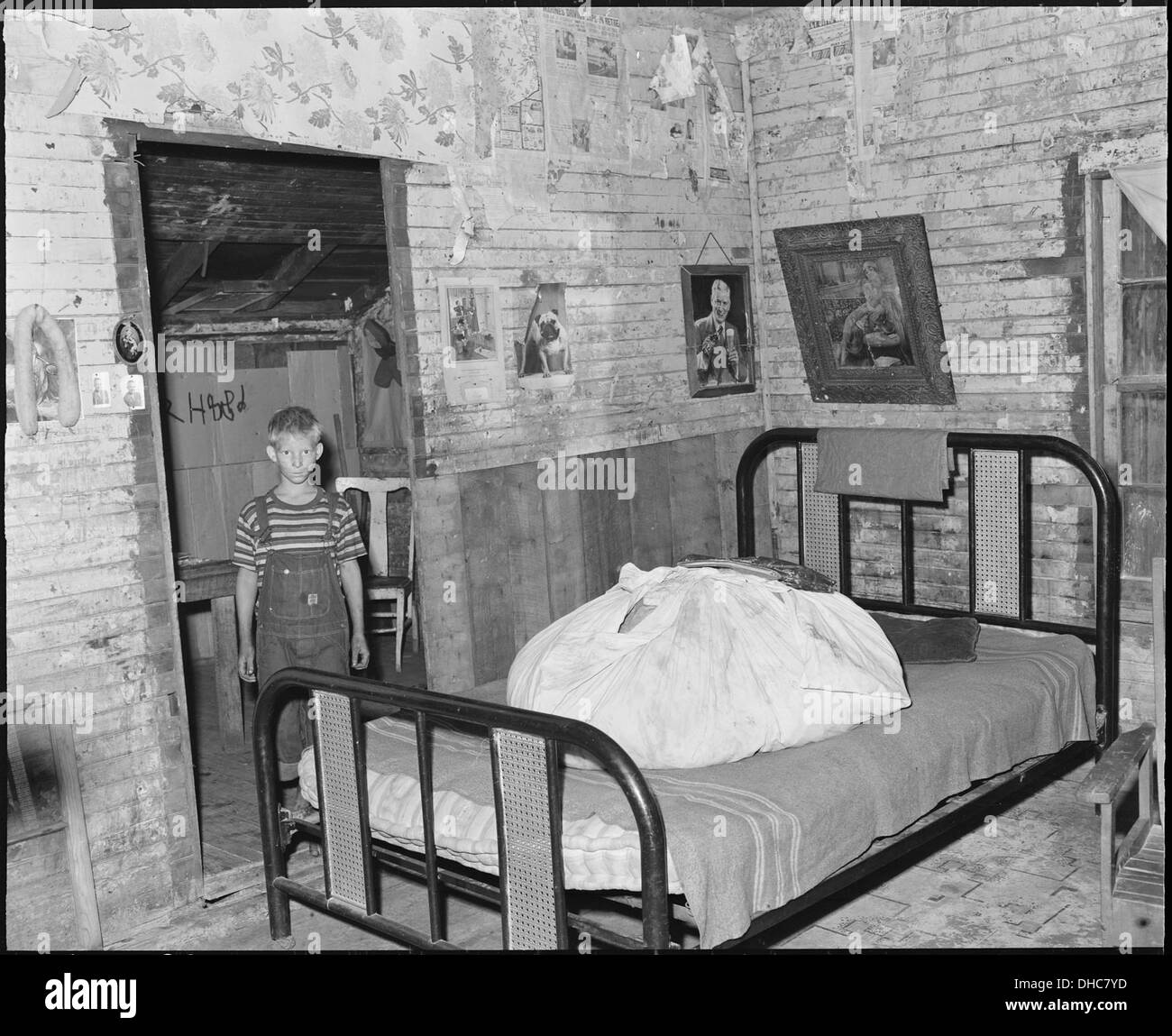 A photograph of one of the four rooms of Monroe Jones' house, which was ...