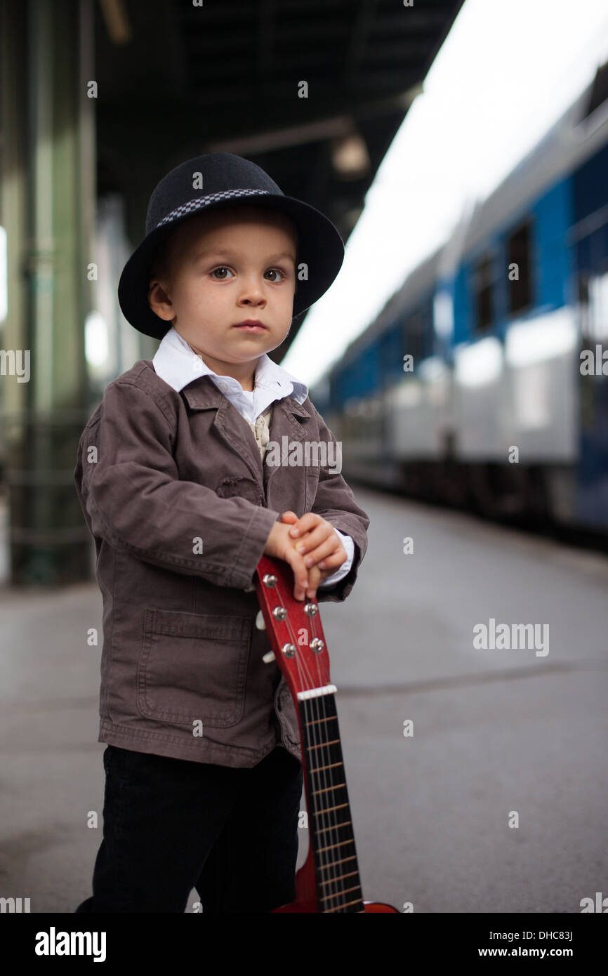 Two boys playing with trains hi-res stock photography and images - Alamy