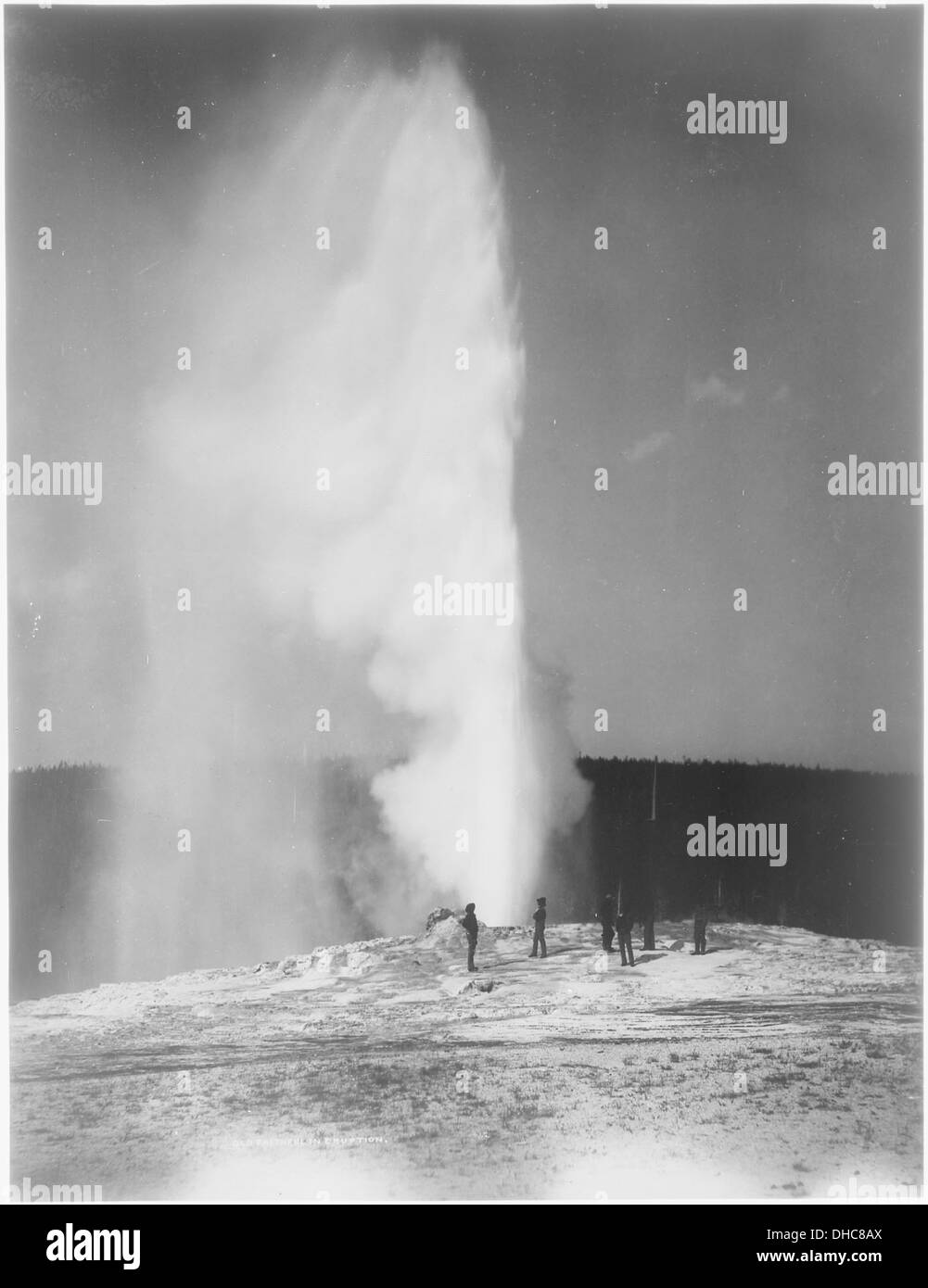Old Faithful, one of Yellowstone National Park's most famous geysers ...