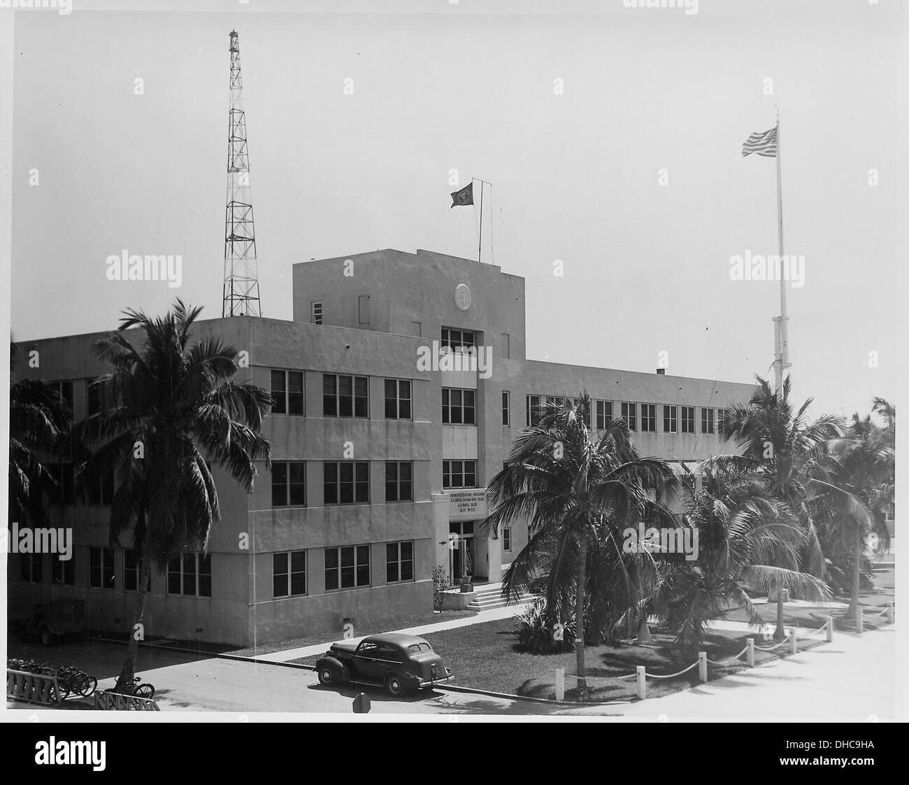 Photograph of the administration building at the U.S. Naval Base, Key ...