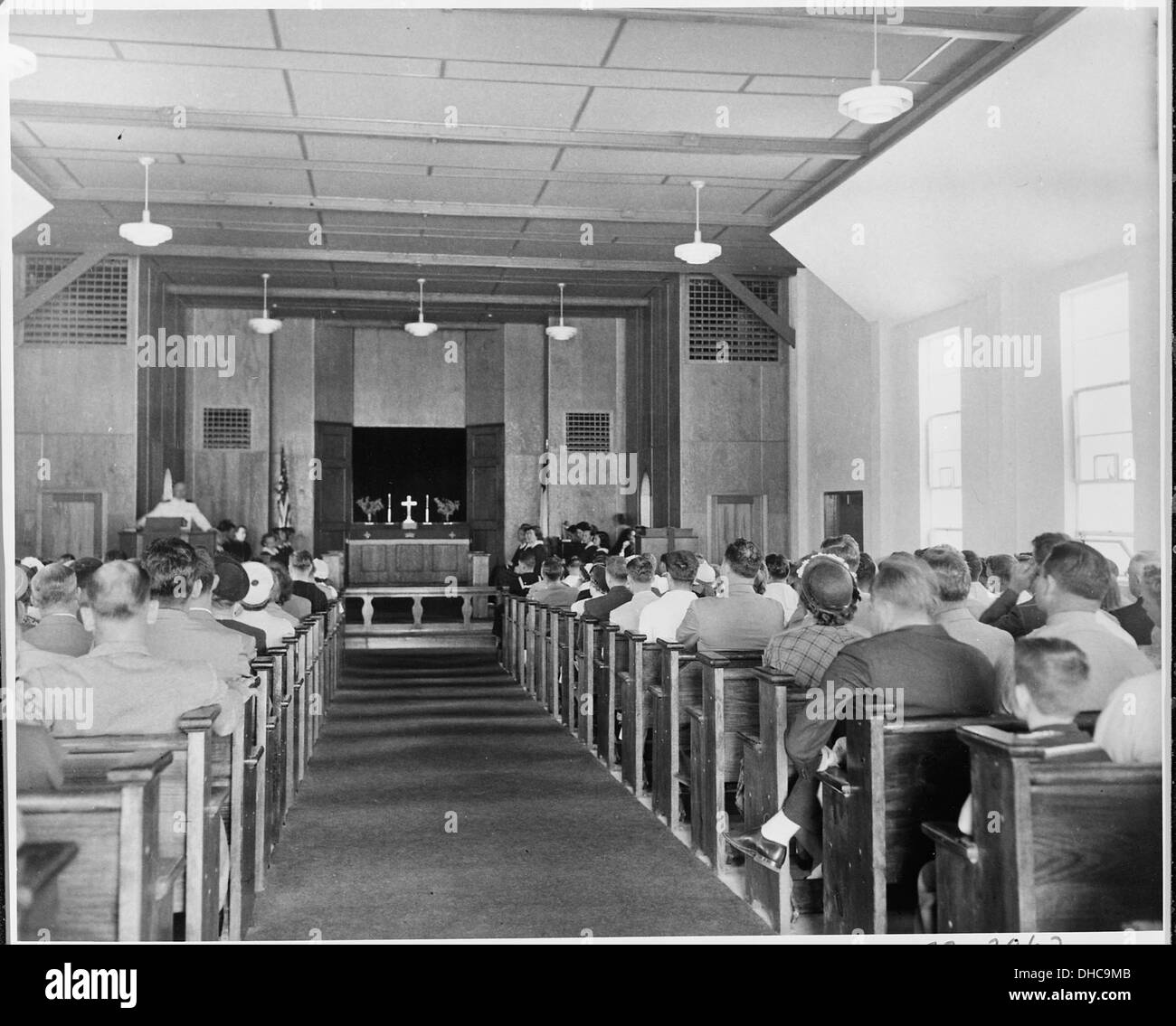 The interior of the U.S. Naval Station Memorial Chapel at Key West ...