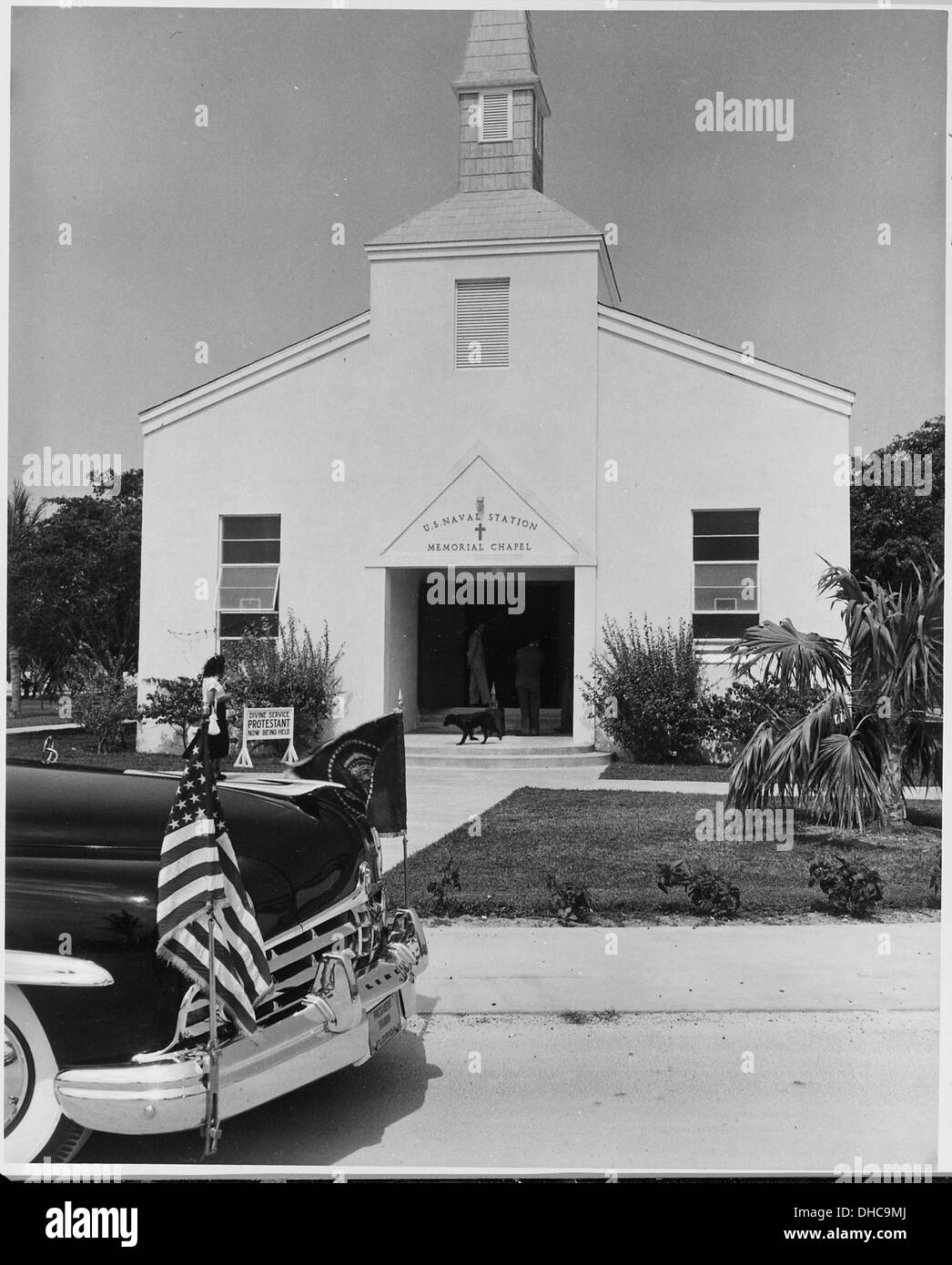 This photograph captures the U.S. Naval Station Memorial Chapel at Key ...