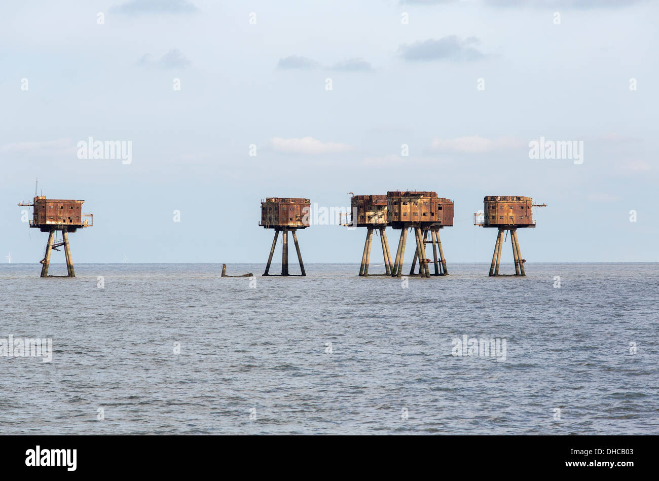 12/10/2013 Sea forts at Shivering Sands, Thames Estuary Maunsell Forts ...